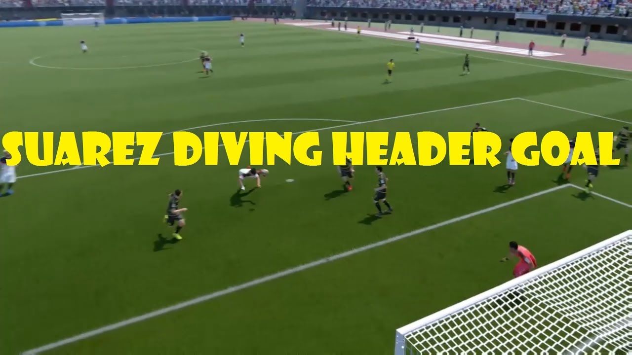 Suarez Diving Header Goal - YouTube