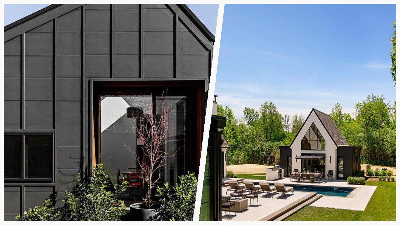 75 Modern Exterior Home With A Gray Roof Design Ideas You'll Love 🌈 ...