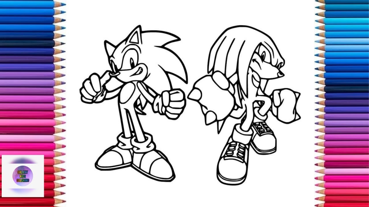 Sonic VS Knuckles Coloring Pages #Sonic #coloring - YouTube