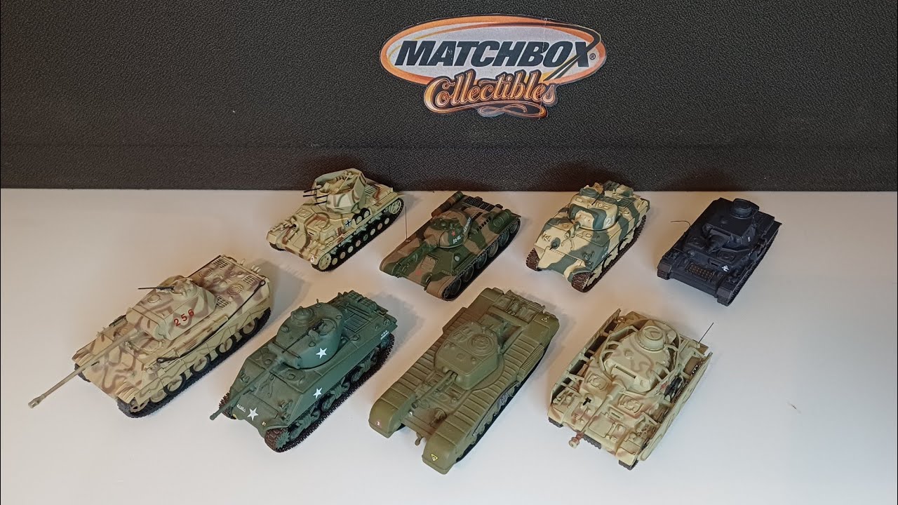 Matchbox Collectibles Great Tanks of the World collection 1998 - YouTube