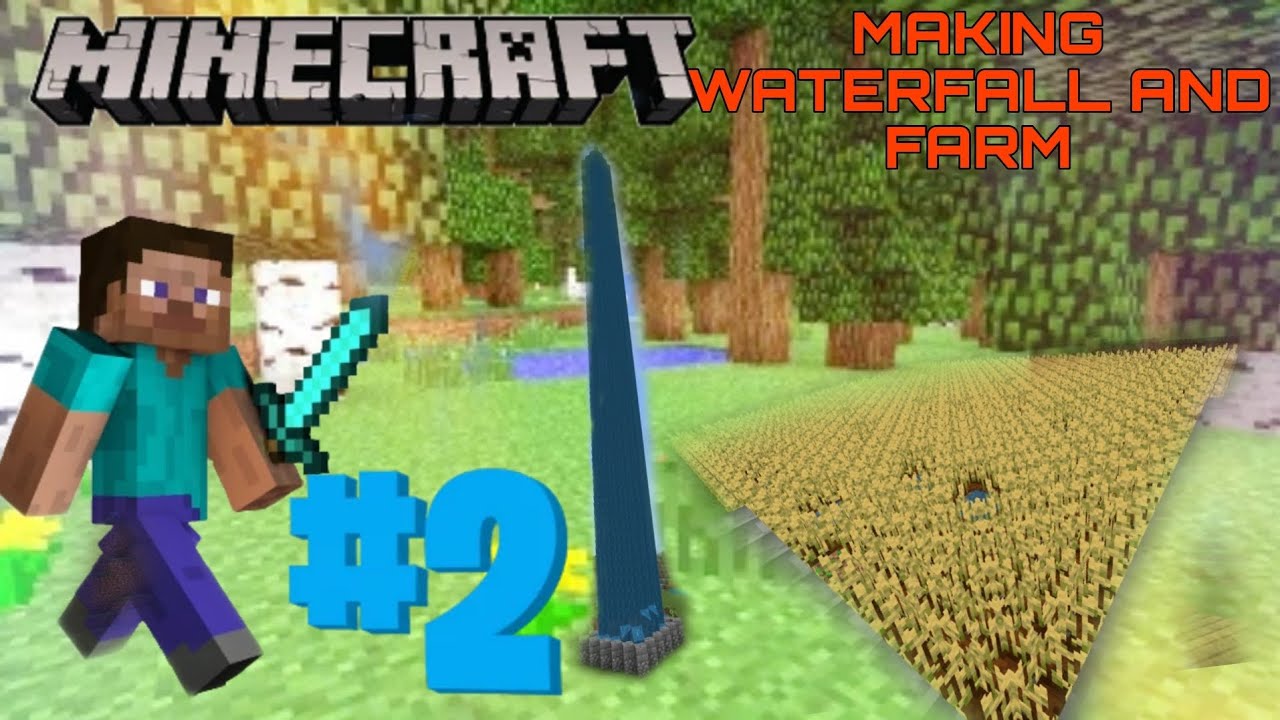 MAKING WATERFALL AND FARM IN MY SISTER WORLD | PRINCE | MINECRAFT - YouTube