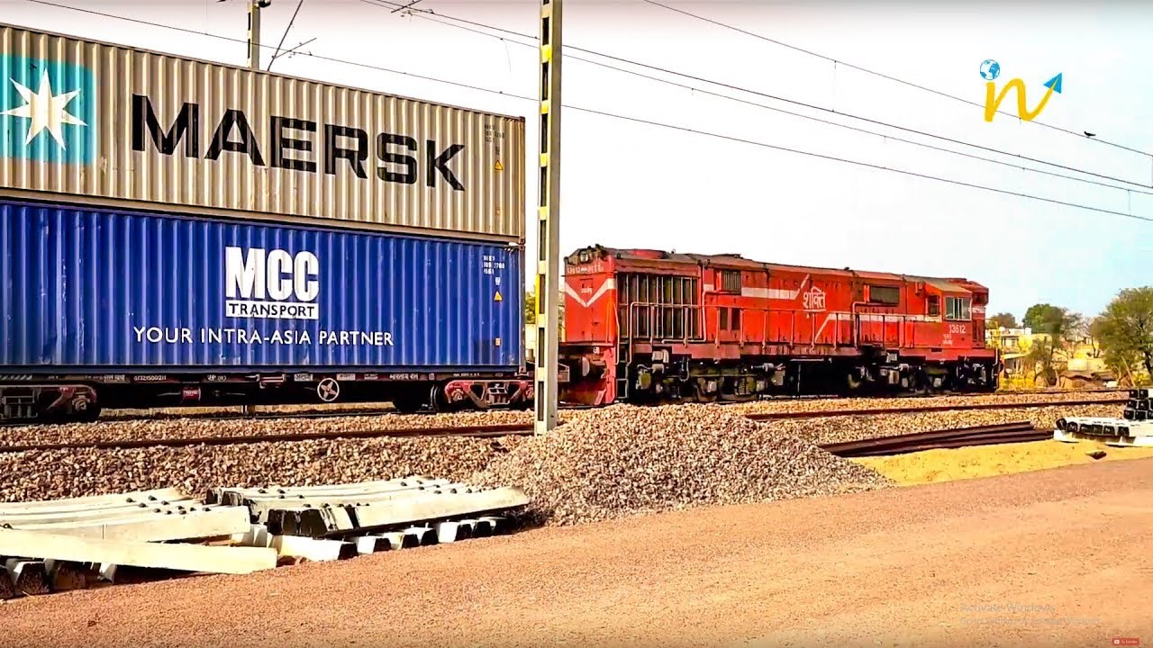 India's Tallest Train - Monstrous Double Colourfull Stack Container ...