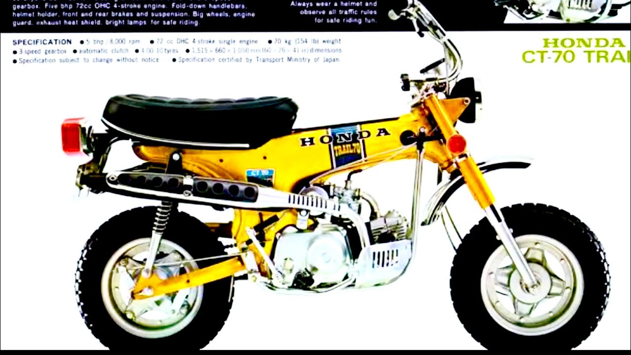 70’s motorcycle ads CT70/ST70/DAX (Link to moffomoto ads in description ...