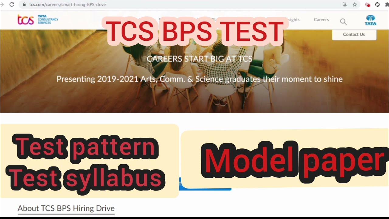 TCS BPS & IT EXAM PAPER | EXAM PATTERN | EXAM SYLLABUS | TCS MODEL PAPER WITH ANSWER AND ...