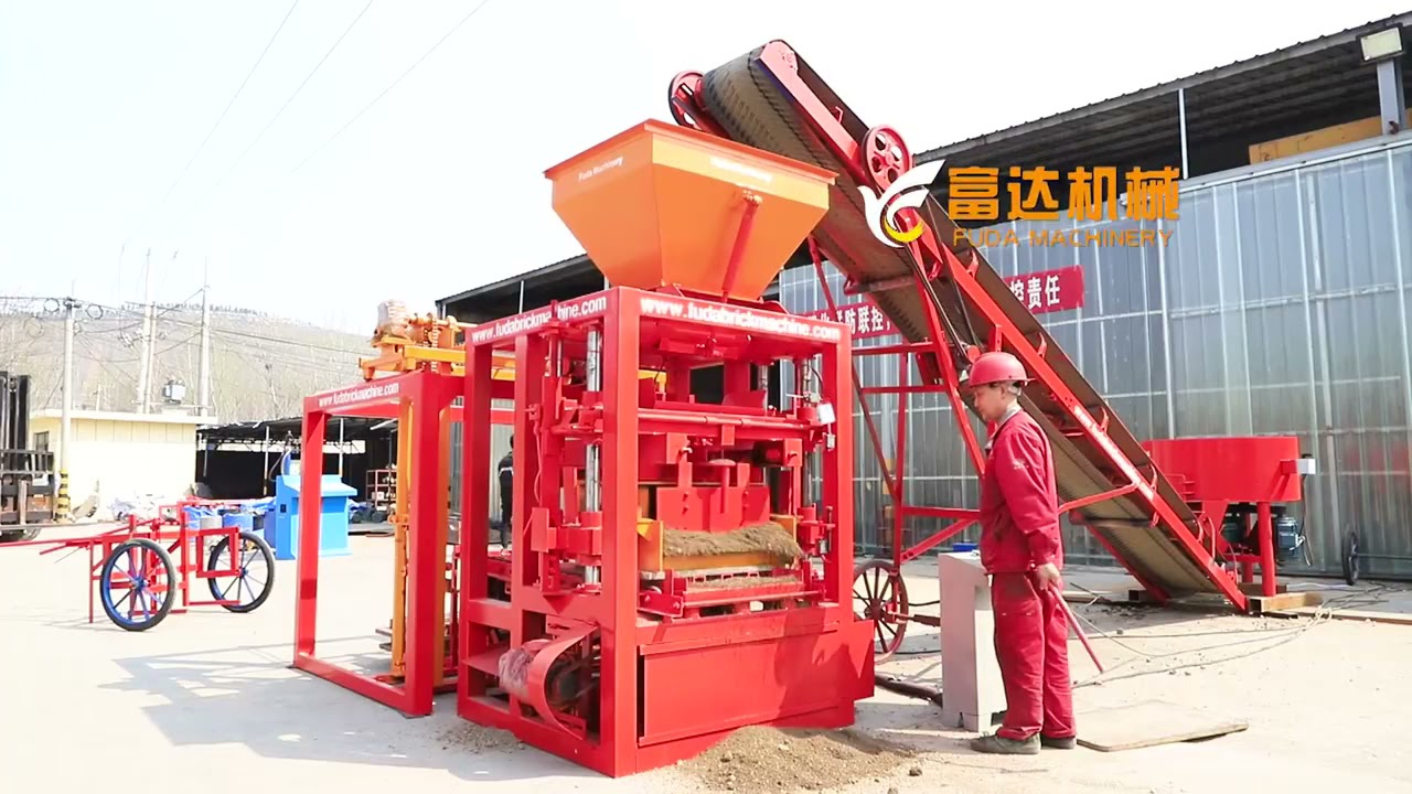 QT4-24 block making machine - YouTube