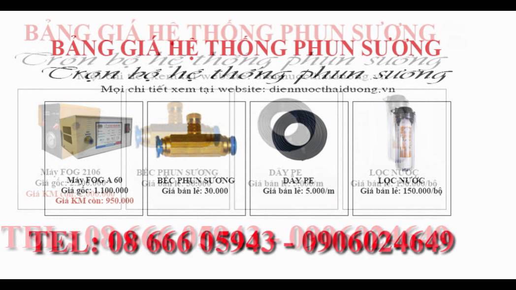 máy phun sương cucre tại quận bình tân. - YouTube