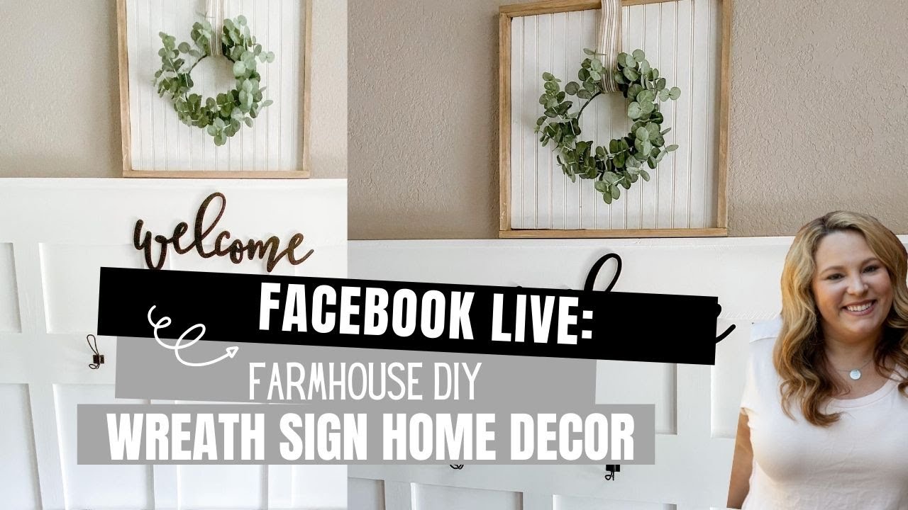 DIY Farmhouse Wreath Sign Home Decor - YouTube