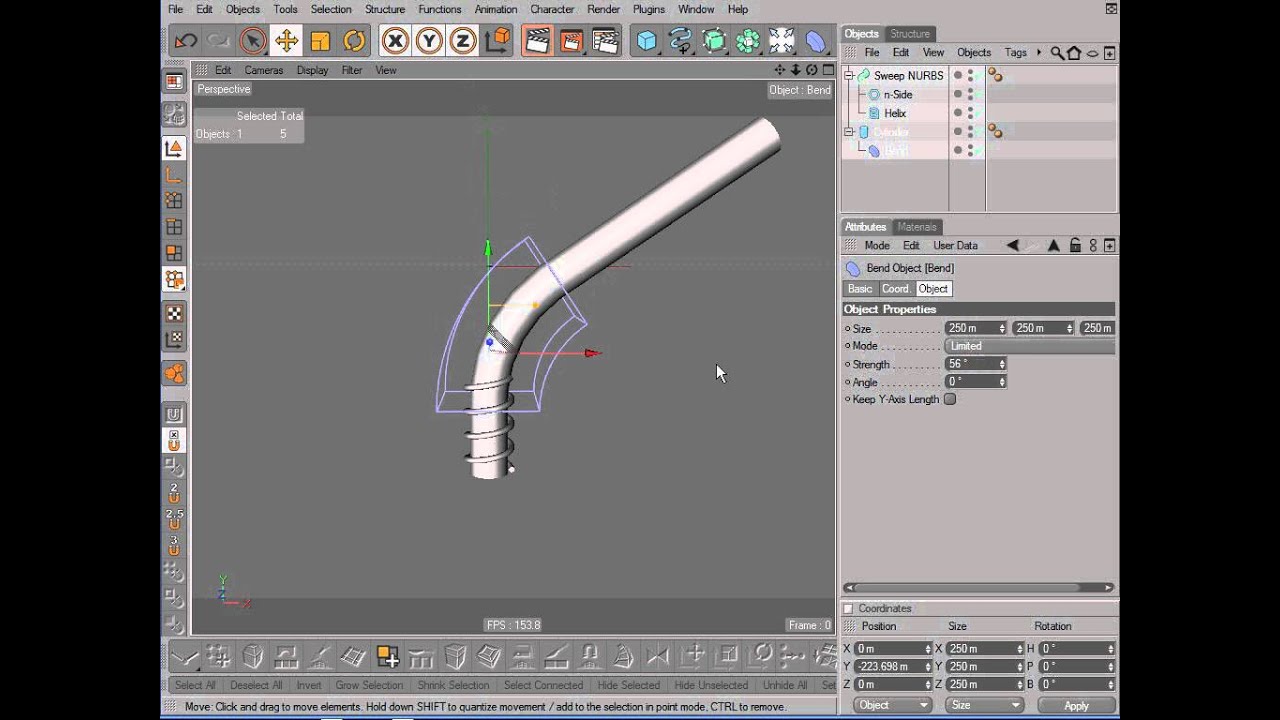 Cinema 4D, Bend objects - YouTube