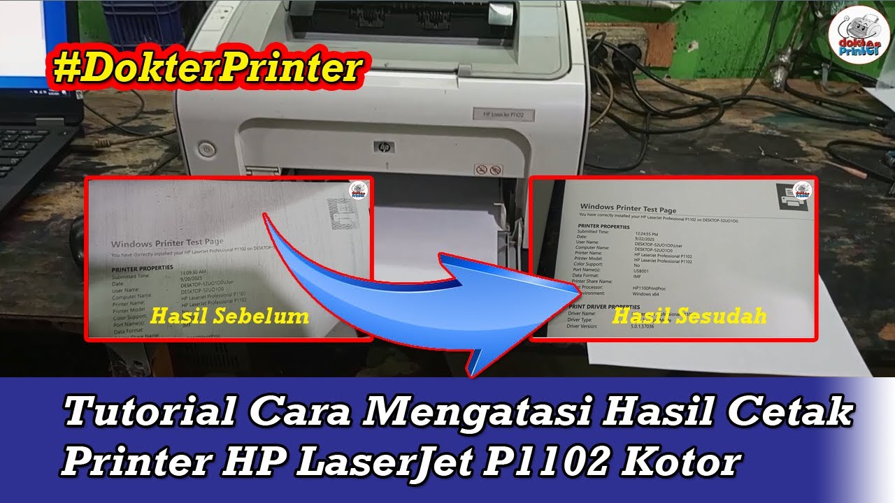 Tutorial Cara Mengatasi Hasil Cetak printer HP LaserJet P1102 Kotor dan ...