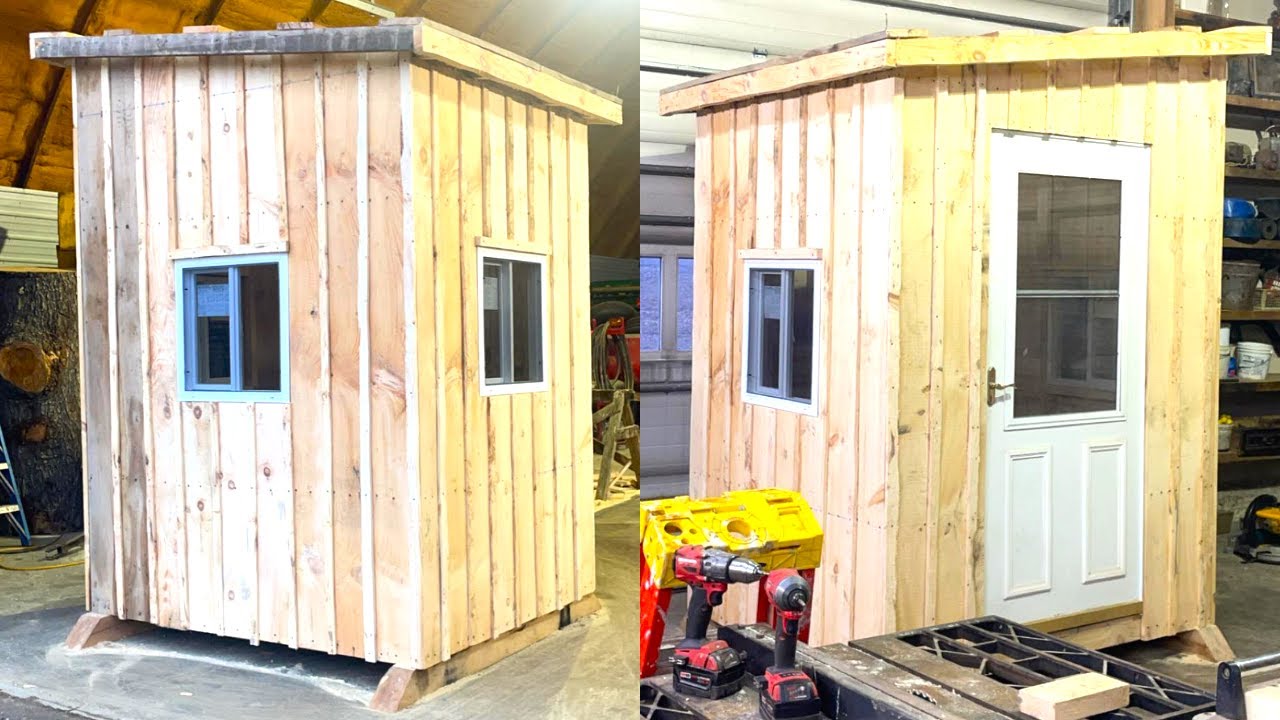 Building a GIANT Deer Blind! An Affordable Homemade Deer Hunting Stand ...