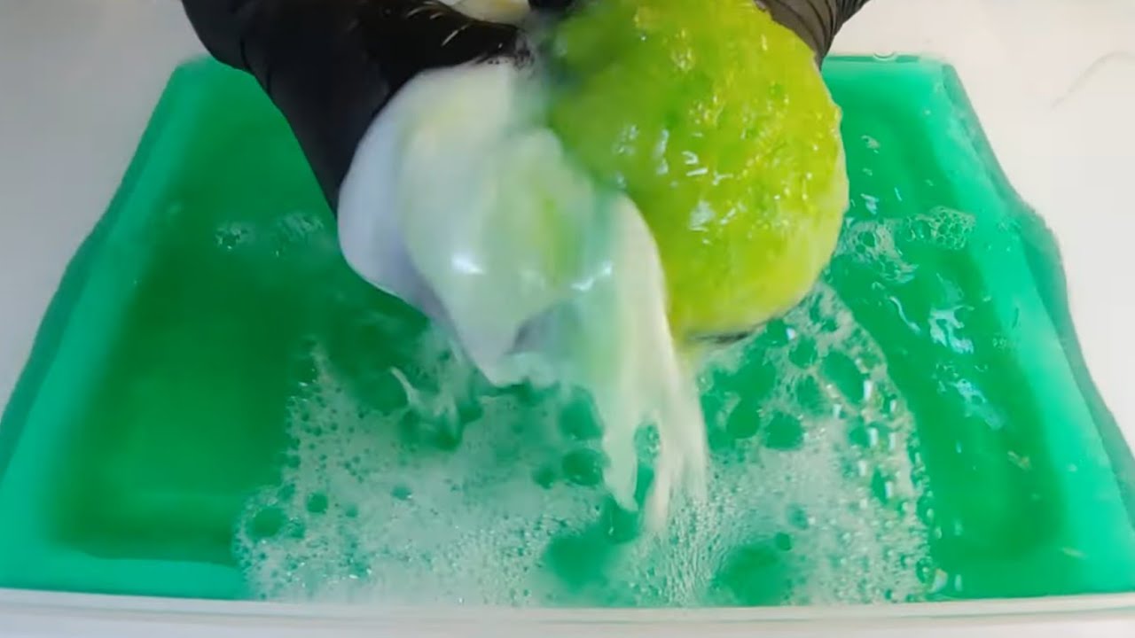 ASMR Sponge Squeezing | Soapy SpongeBob vs Layered Paste Squeezes - YouTube