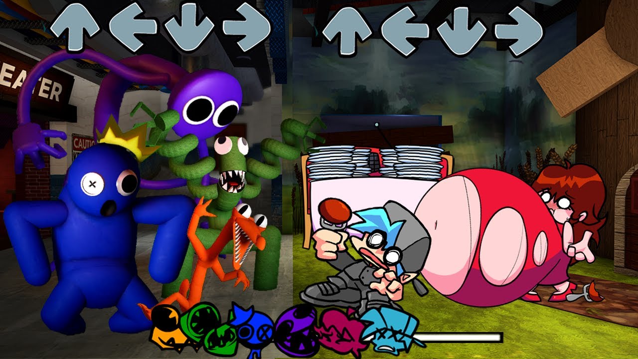 ALL Rainbow Friends VS ALL Buffet Night Burstin' but | Friday Night ...