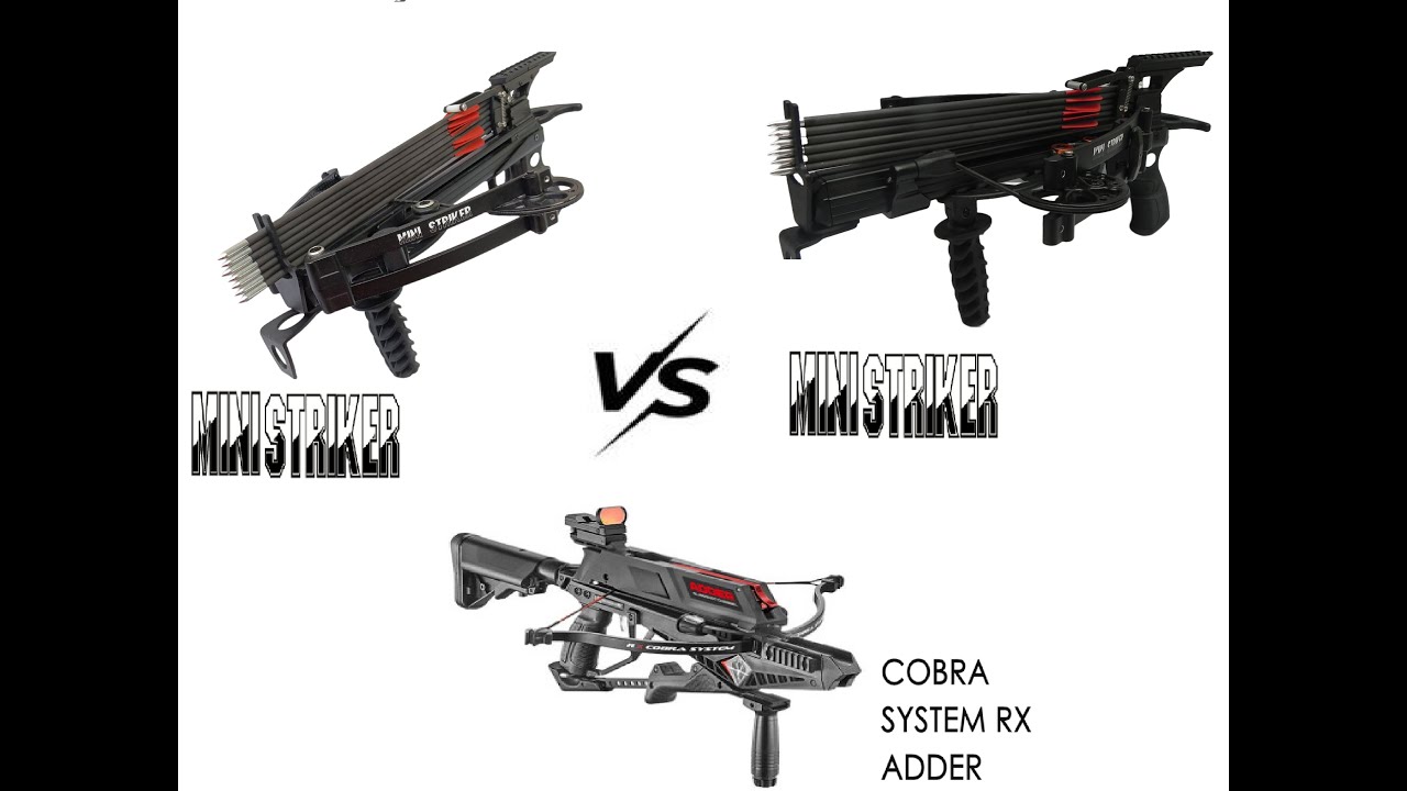 Repeating crossbow showdown..130lb Cobra Adder RX vs 120lb Mini Striker ...