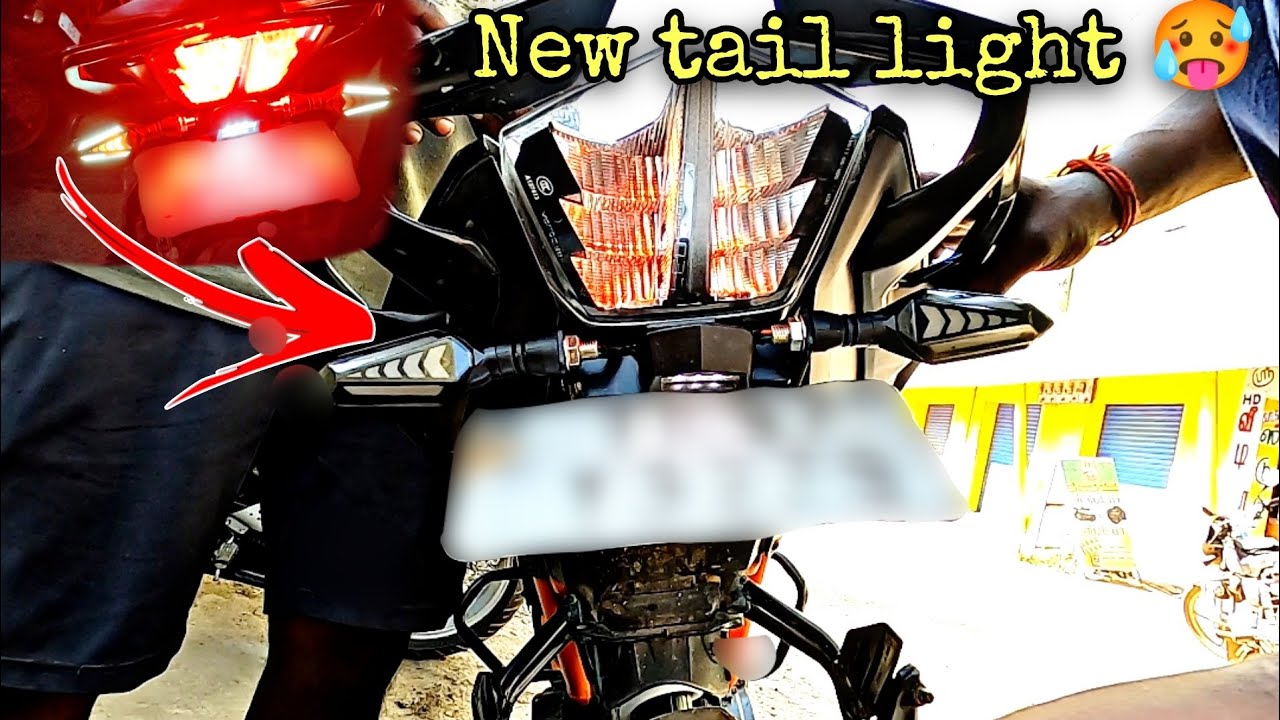 🥵 How to change new tail light | duke200 bs6 | Number plate change 💥 ...