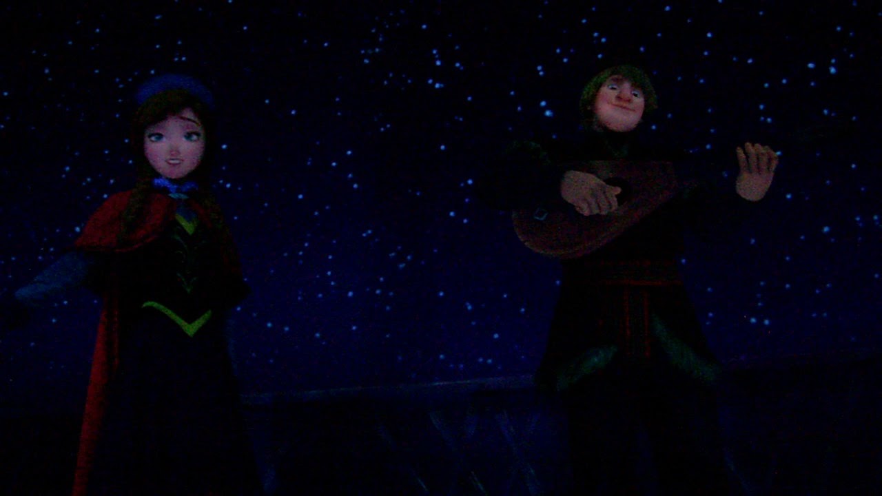 Anna and Kristoff and Sven in Frozen Ever After Ride - YouTube