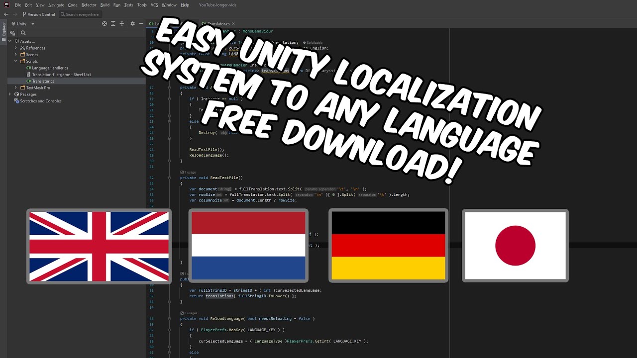 Unity Easy Translation System Download Link Unitytips Youtube