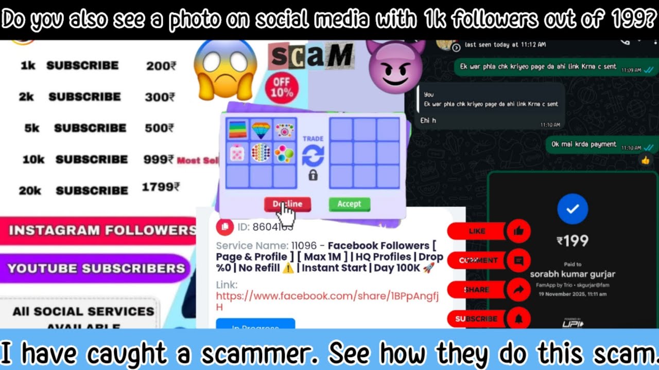 “199 Rs Followers Experiment | Truth of YouTube & Facebook Followers ...
