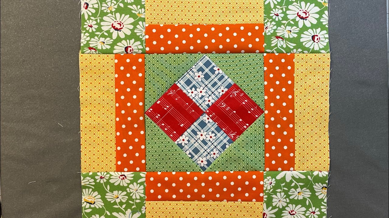 Coxey's camp quilt block tutorial - YouTube