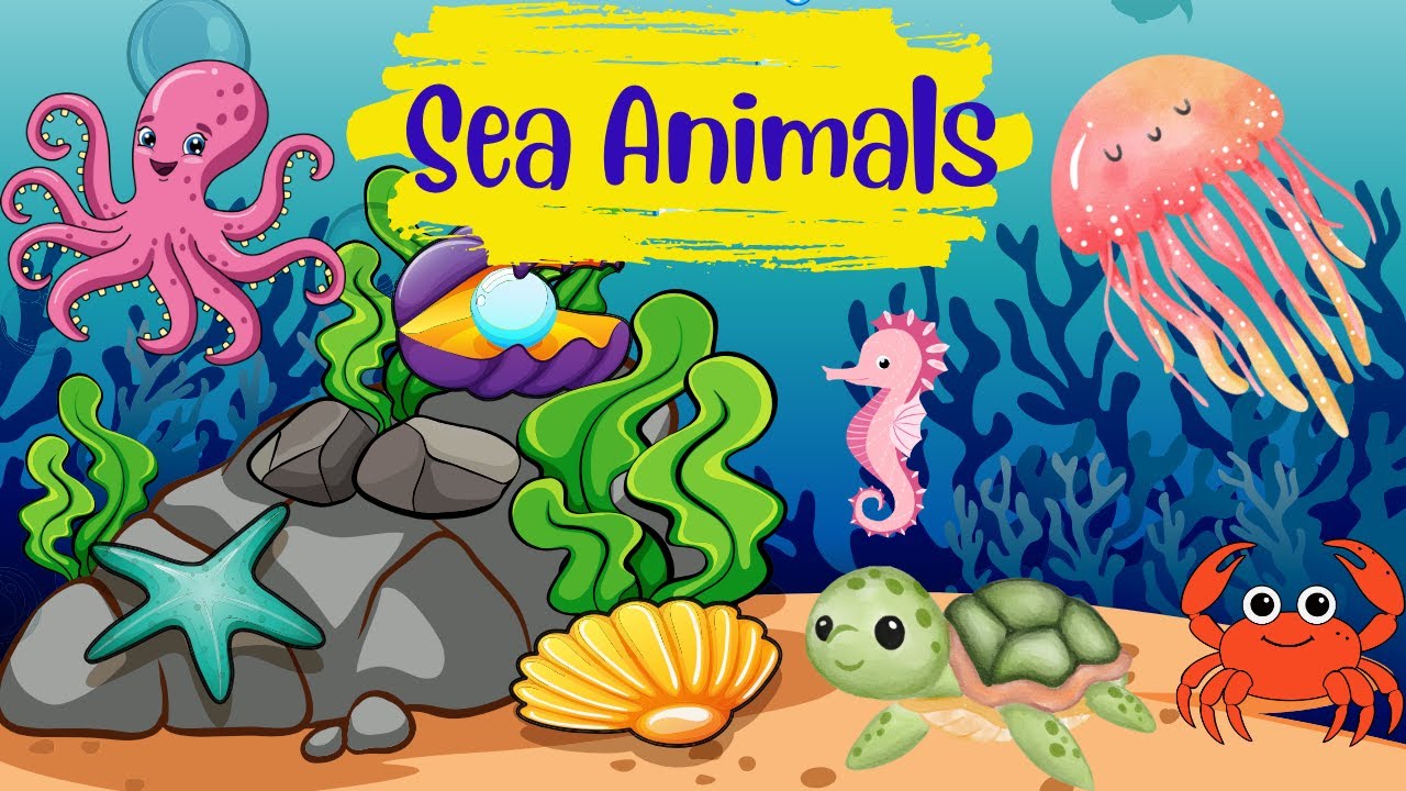 Sea Animals | Vocabulary For Kids | Fun and Educational Sea animal ...