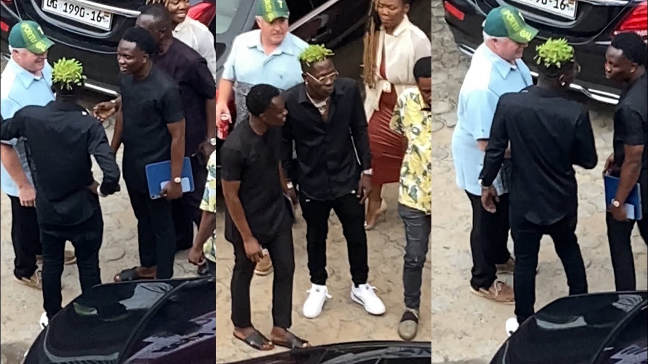 Shatta Wale & His Business Associates Visits His Father Shatta Capo At ...