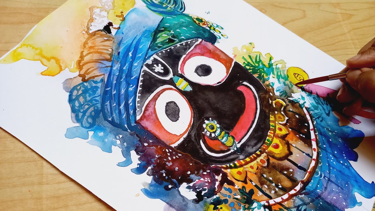 Lord Jagannath Drawing Step by Step | Rath Yatra special drawing ...