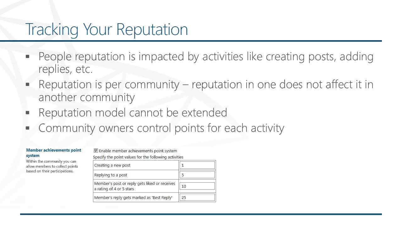 SharePoint 15 Social Features, Community Sites - YouTube