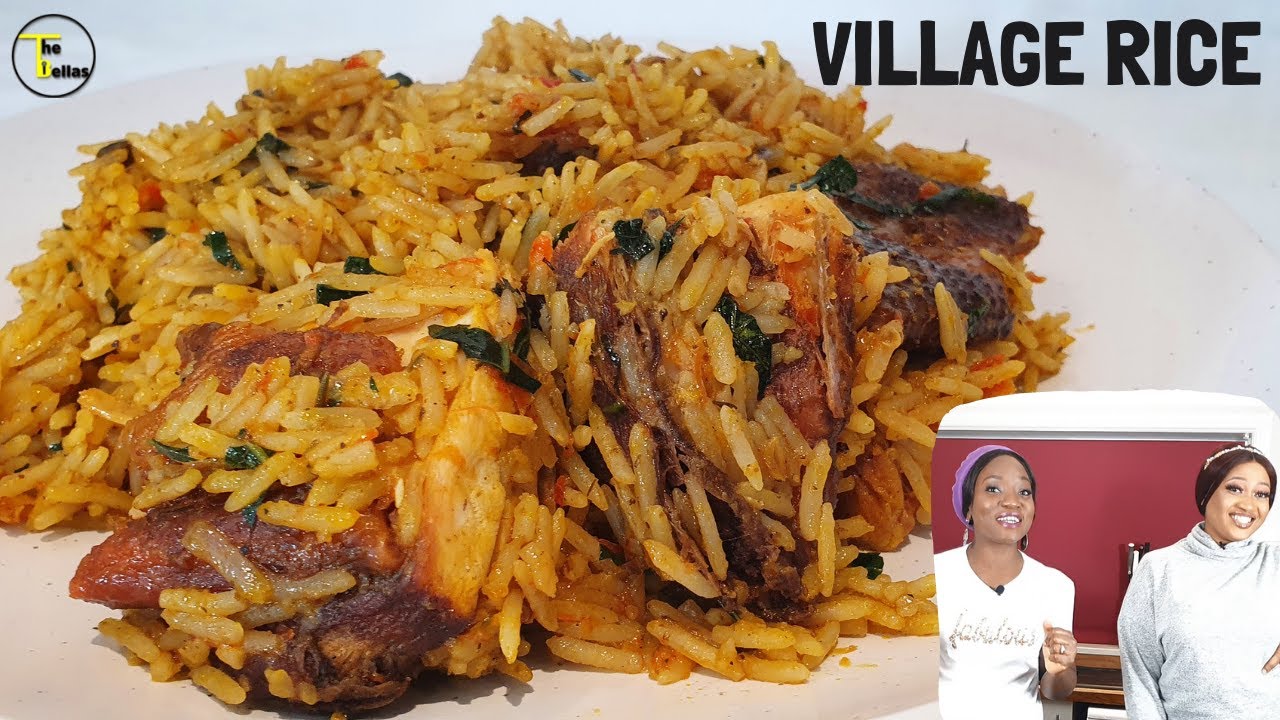 VILLAGE RICE RECIPE | Nigerian Native Rice | Native rice with Guinea ...