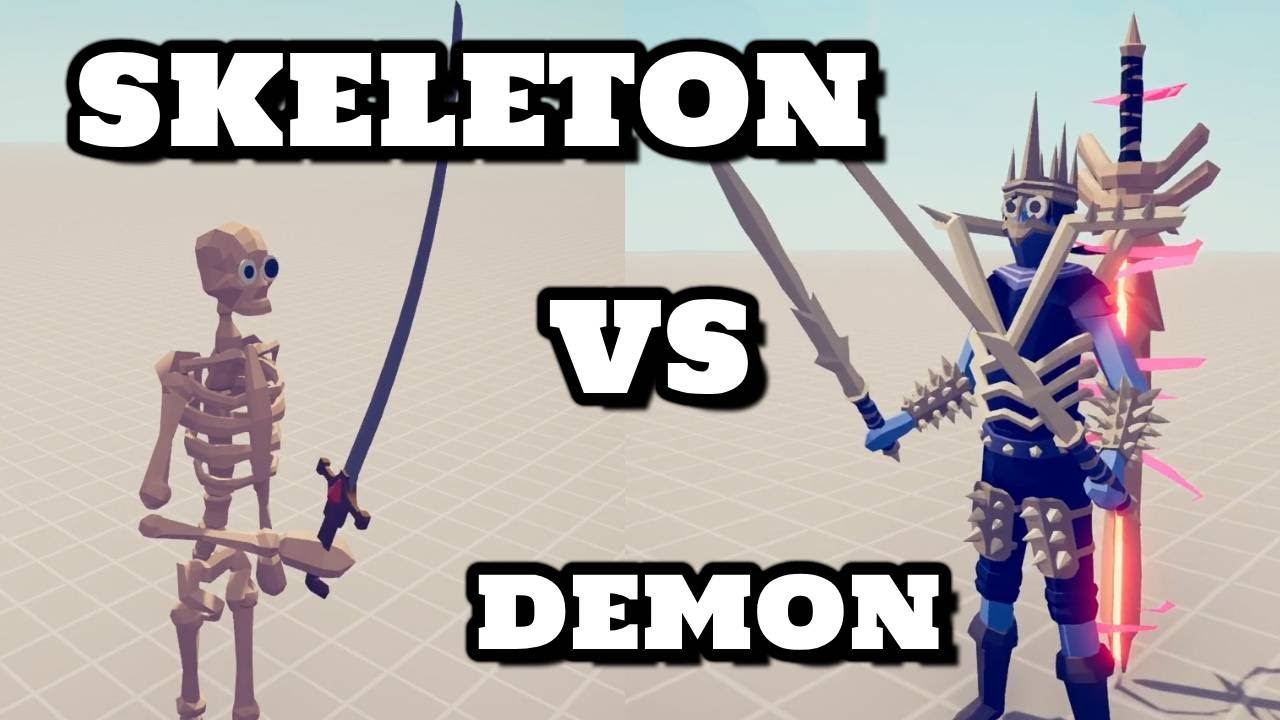 Skeleton vs Demon TABS (Totally Accurate Battle Simulator) - YouTube