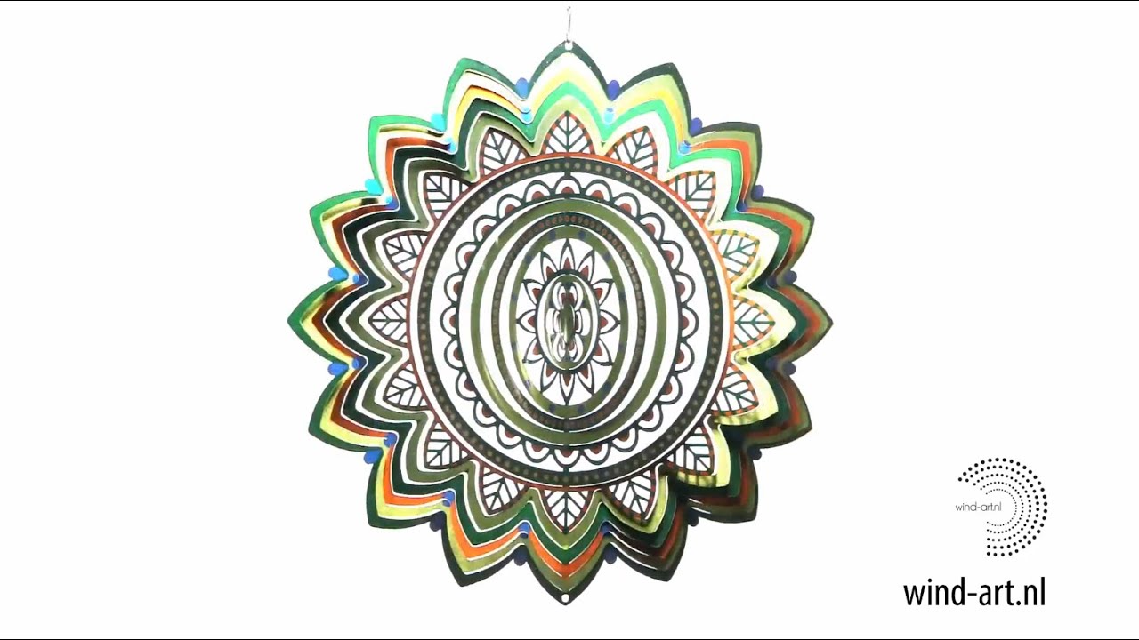 Mandala gaia wind spinner 30cm - YouTube
