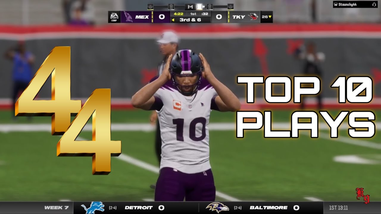 THE TOP 10 PLAYS OF THE 44 LEAGUE!! [ MADDEN 24 ] - YouTube