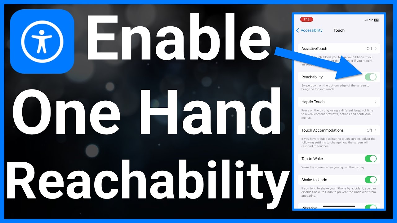 How To Use Reachability To Reach Top Of Screen With One Hand - YouTube