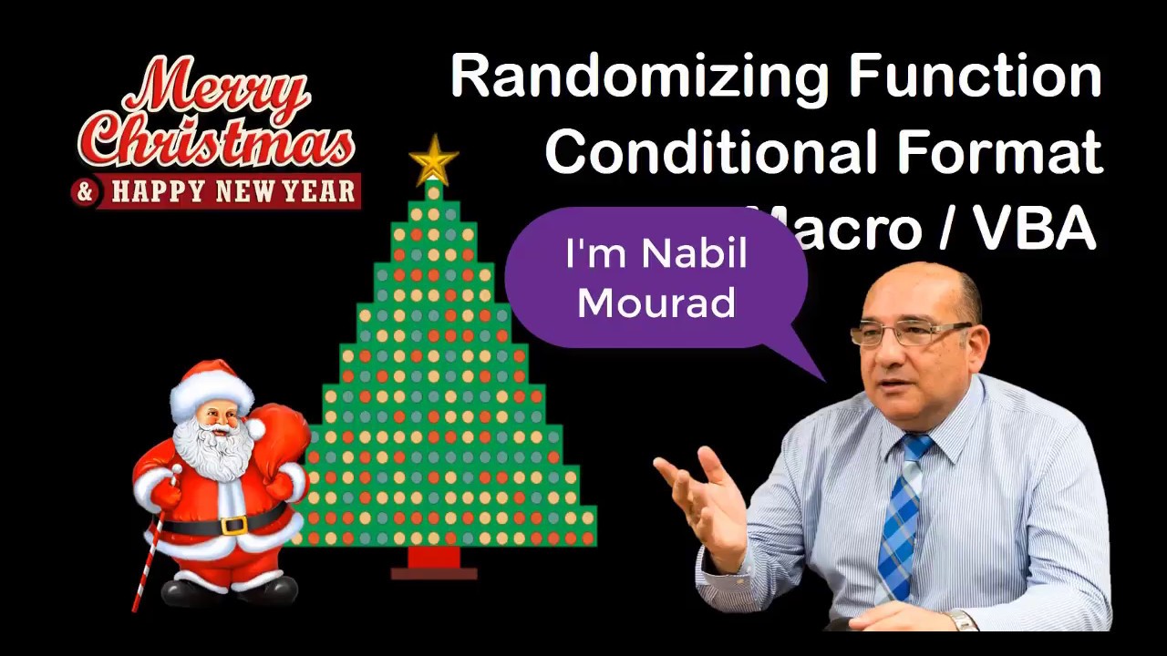 Sparkling Xmas Tree Using Randomizing Function And Conditional Formatting 6300