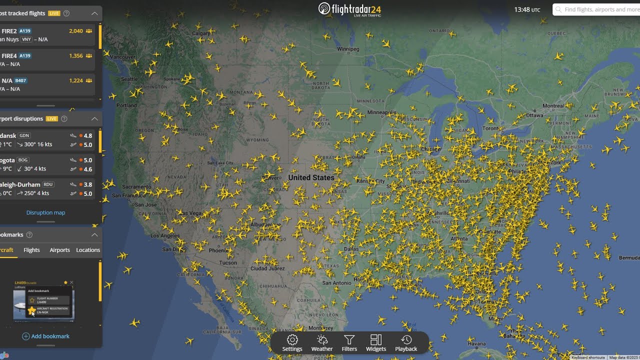 🛫 Live Skywatch: Tracking Flights Over America 🌍 ️ - YouTube