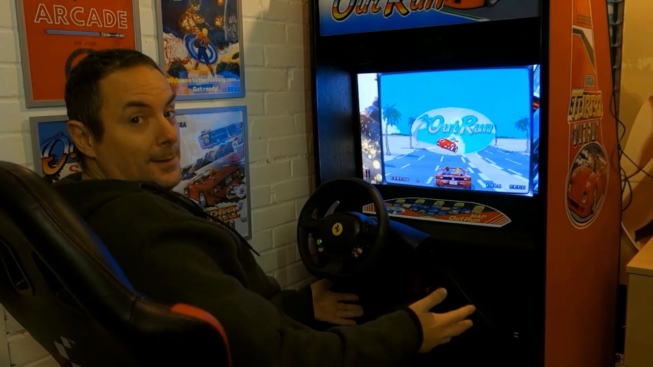 Any good? OutRun MAME gameplay on amazing DIY build racing arcade cab ...