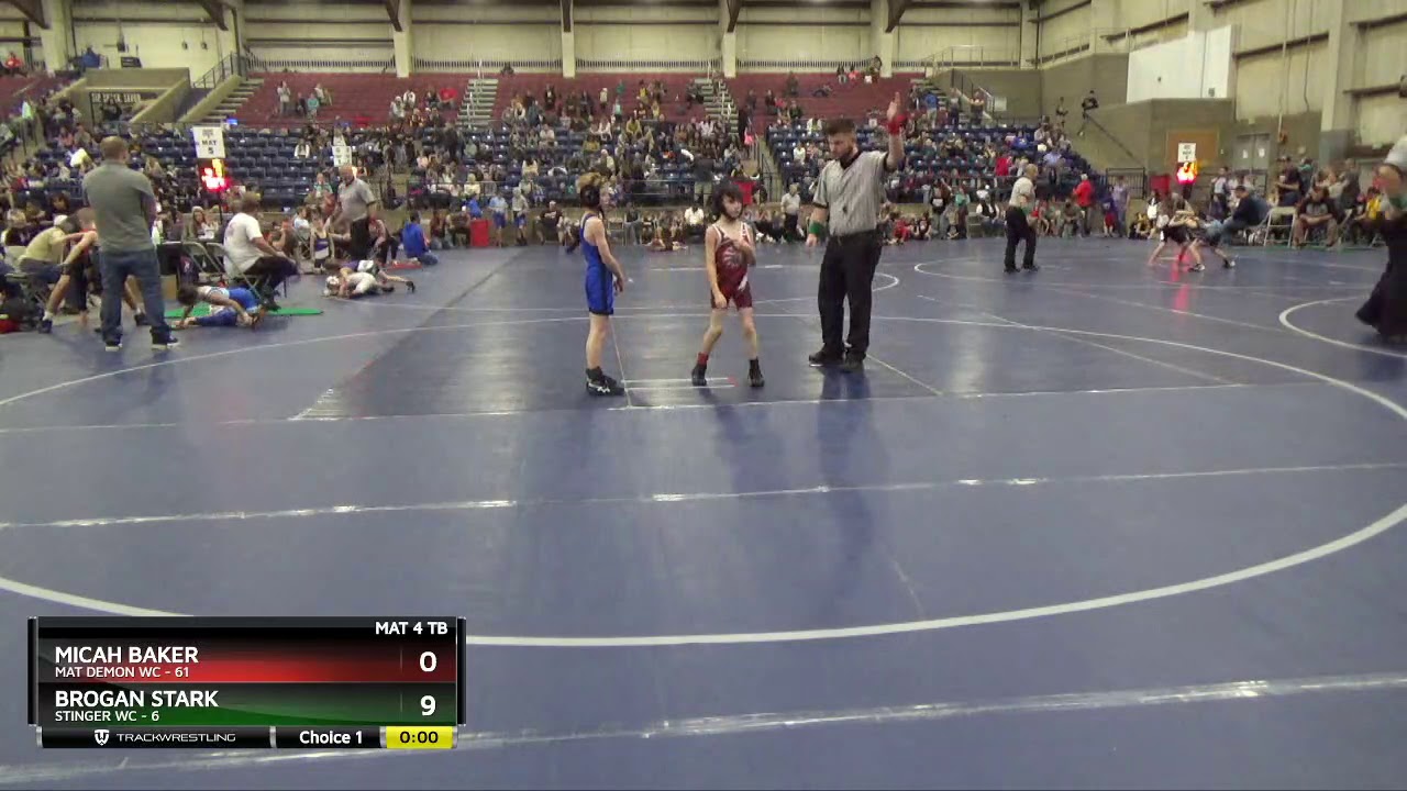 TB 10U 52-54 Brogan Stark Stinger WC Vs Micah Baker Mat Demon WC - YouTube