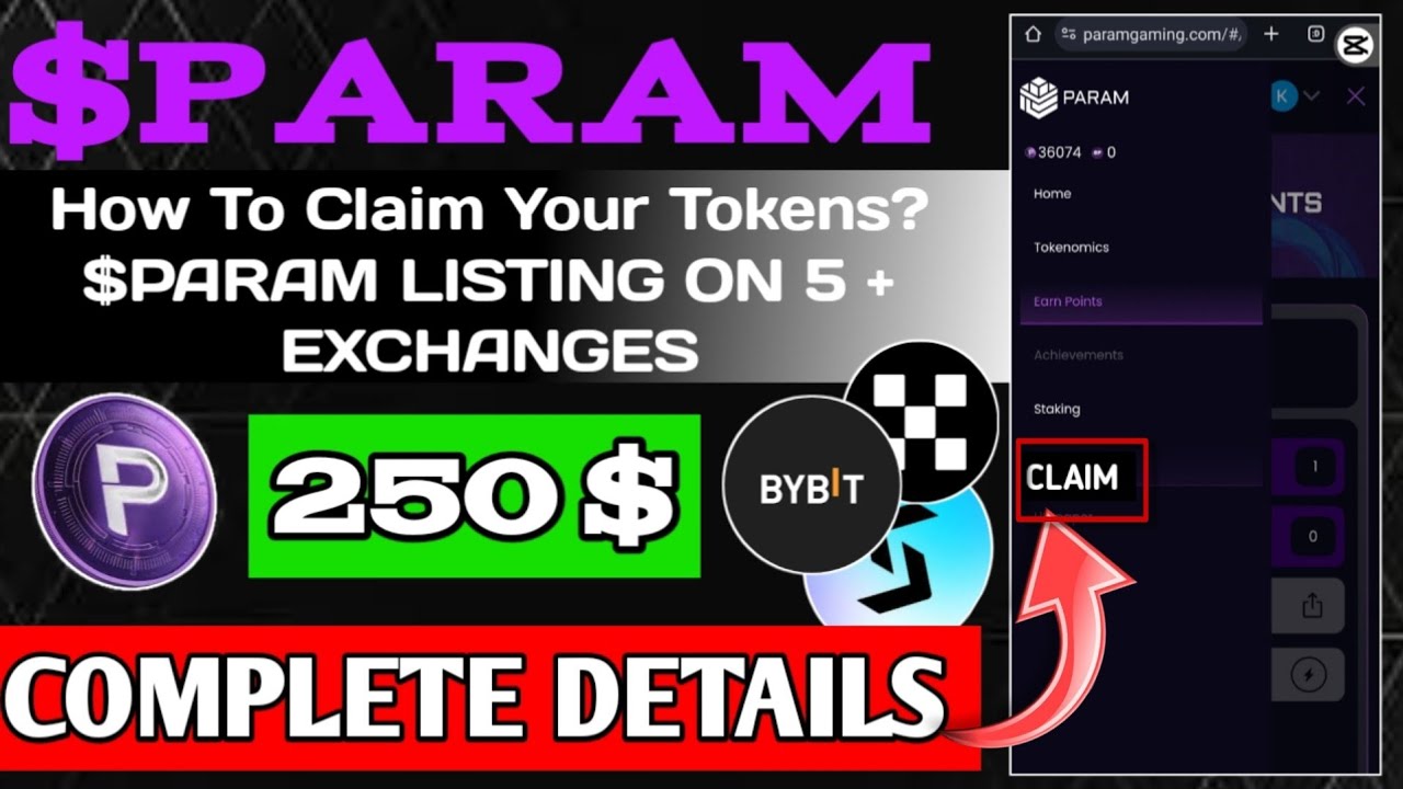 PARAM Labs Claiming Update | How to Claim PARAM Tokens | PARAM Listing Update - YouTube