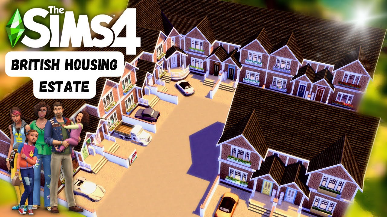 The Sims 4 | British Housing Estate- Speed Build W/Voice Over (No CC ...