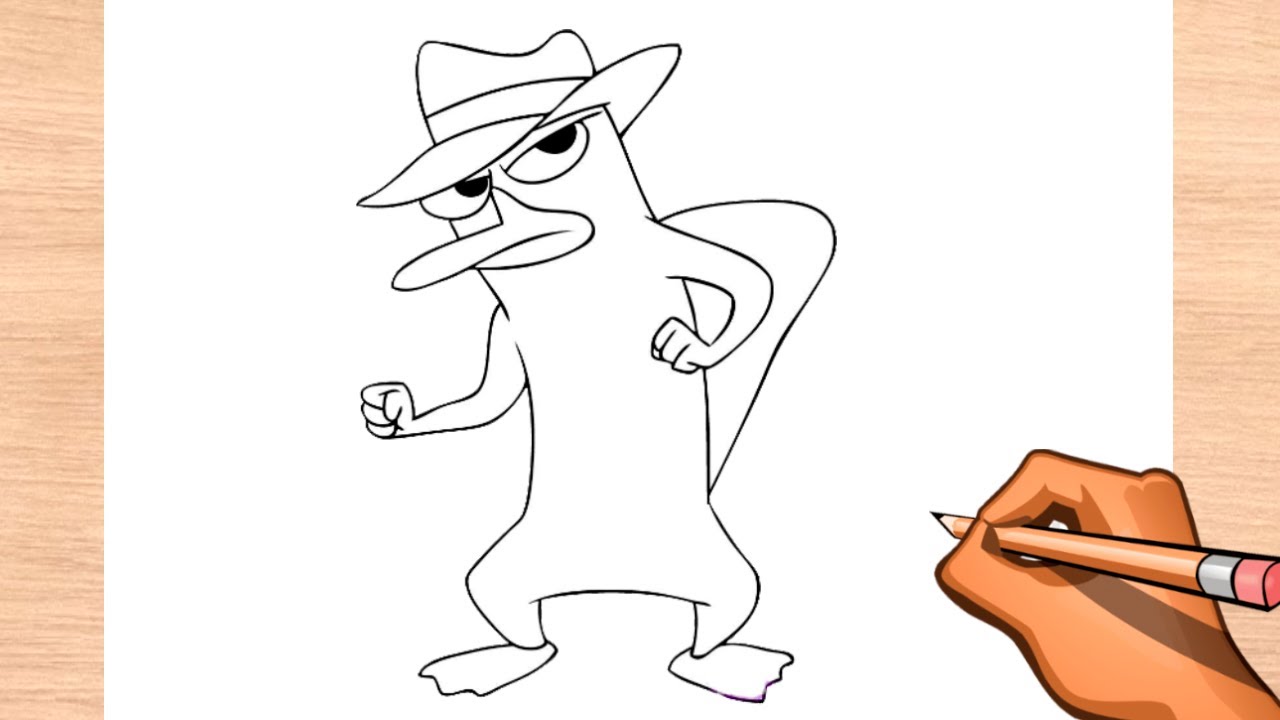 How to Draw Perry the Platypus from Phineas and Ferb easy - Drawing ...