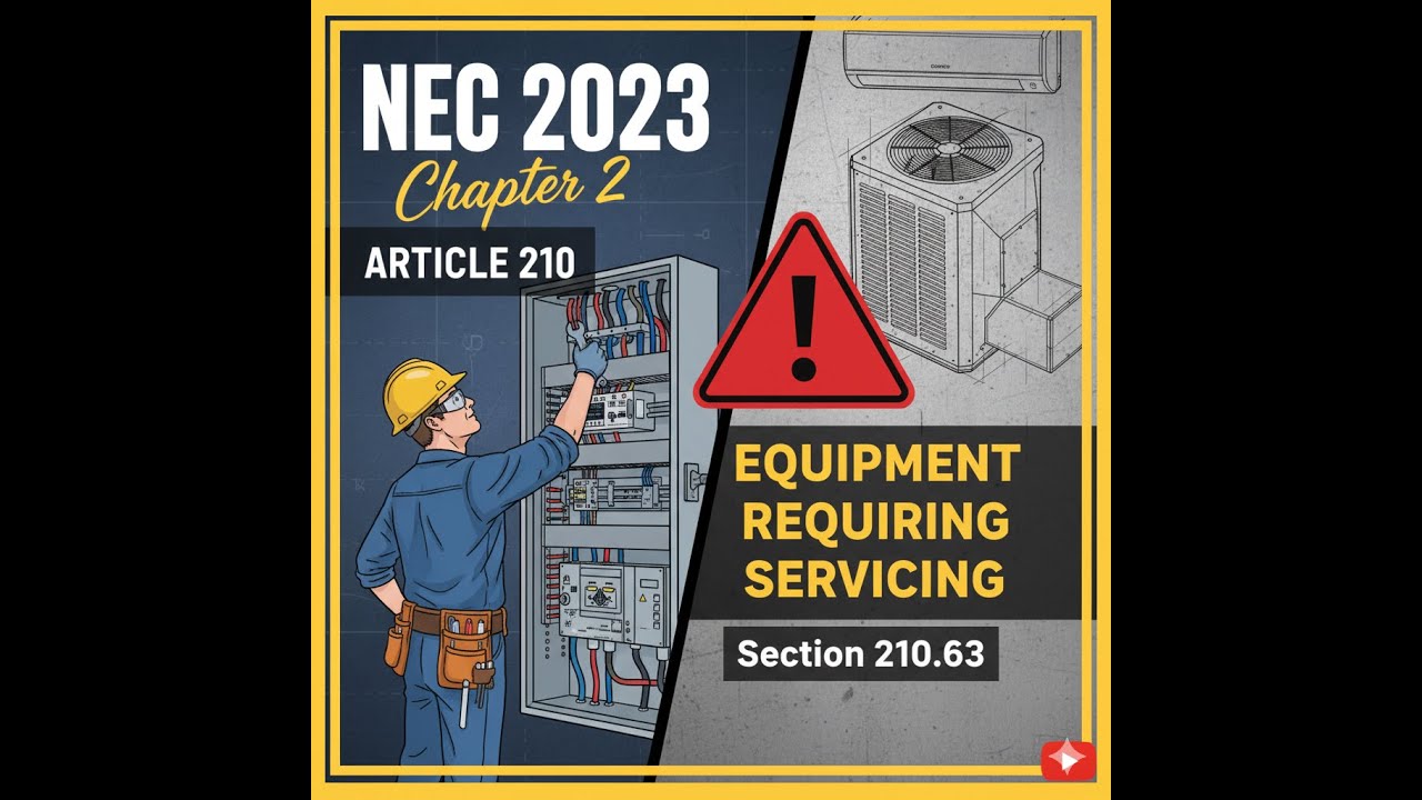 Section 210.63 Equipment Requiring Servicing - NEC 2023 - Chapter 2 ...