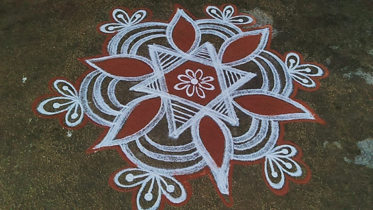 Daily kolam|| simple and easy design @pavithra kolangal - YouTube