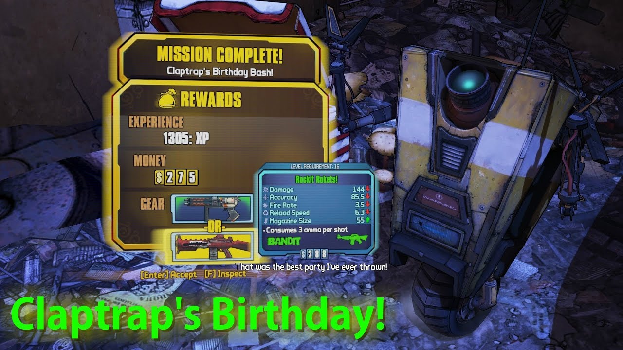 Claptrap's Birthday! - YouTube