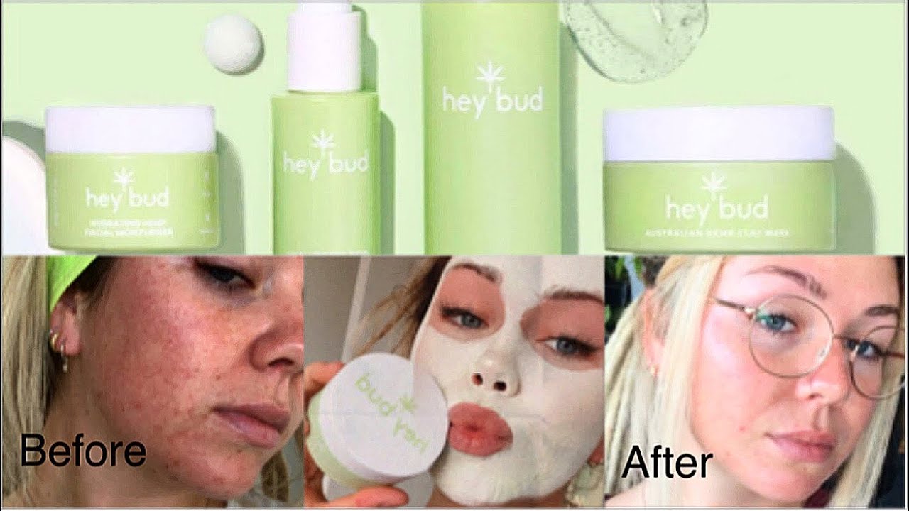 Hey Bud Skincare Hemp Clay Mask | My Skin Journey & Routine - YouTube