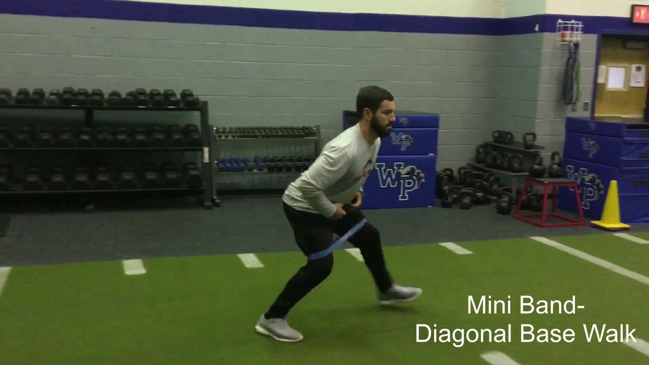 Mini Band Diagonal Base Walk - YouTube