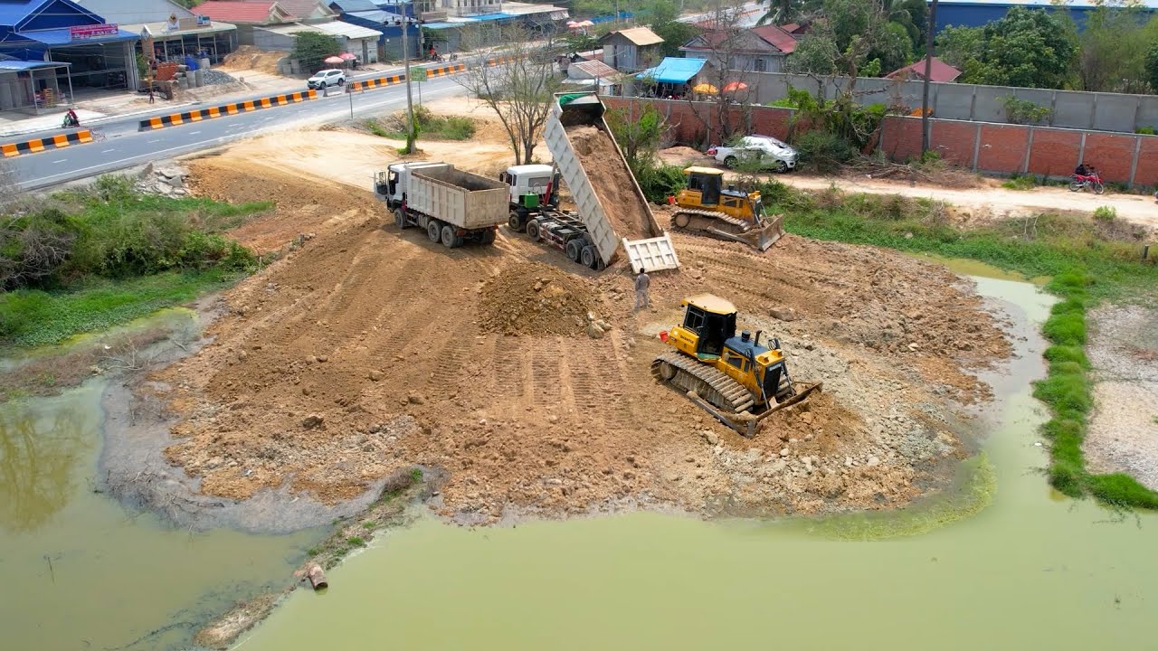 Great Jobs! Start To Finish Landfill Up Completed BY Truck Unload Soil ...