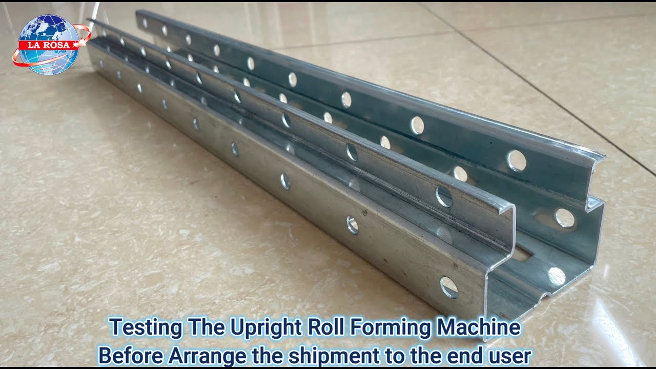 upright roll forming machine - YouTube