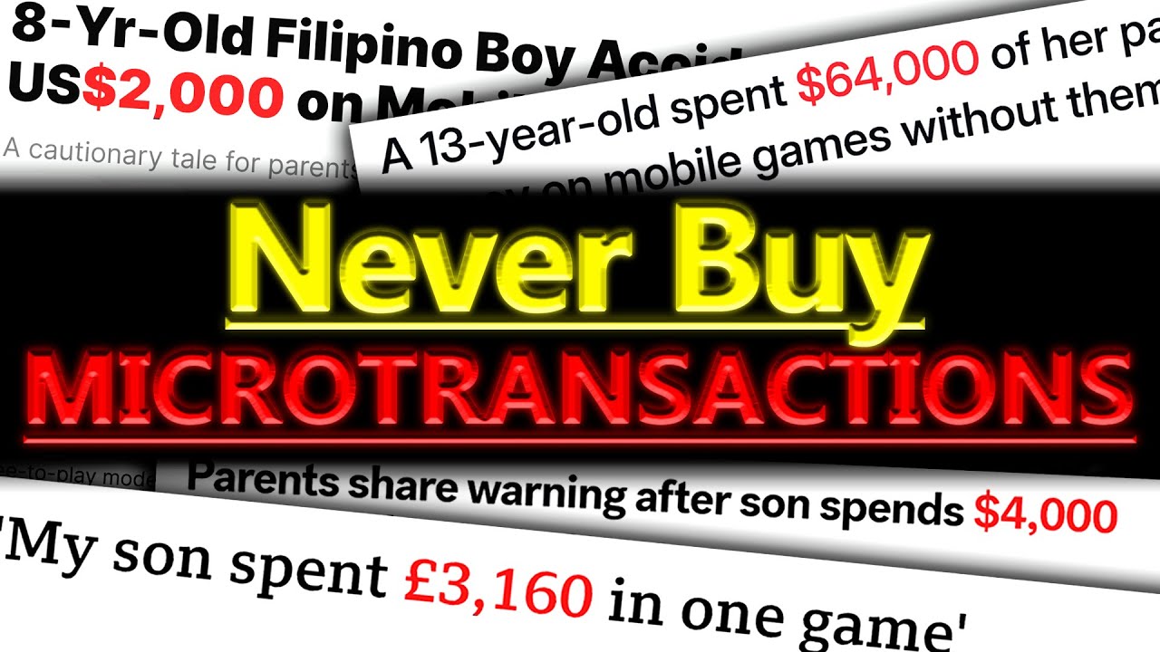 Why You should Never Buy Microtransactions - (Topic) - YouTube