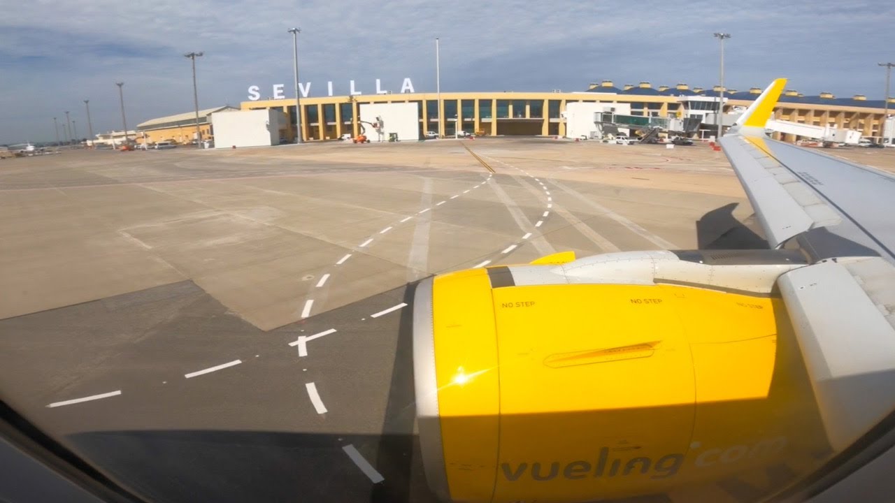 *Seville NEW terminal* Vueling A320NEO special color takeoff from ...