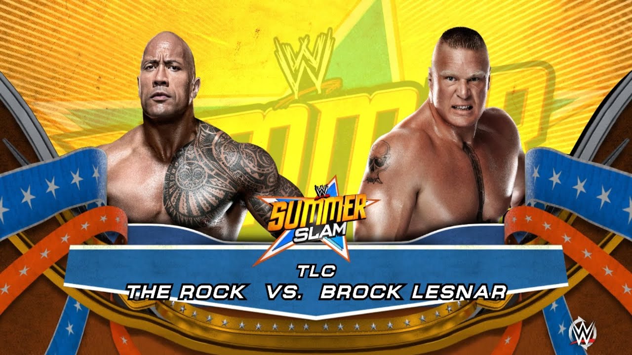 Rock VS Brock Lesnar TLC Match WWE 2K GAME WWE FULL MATCH - YouTube
