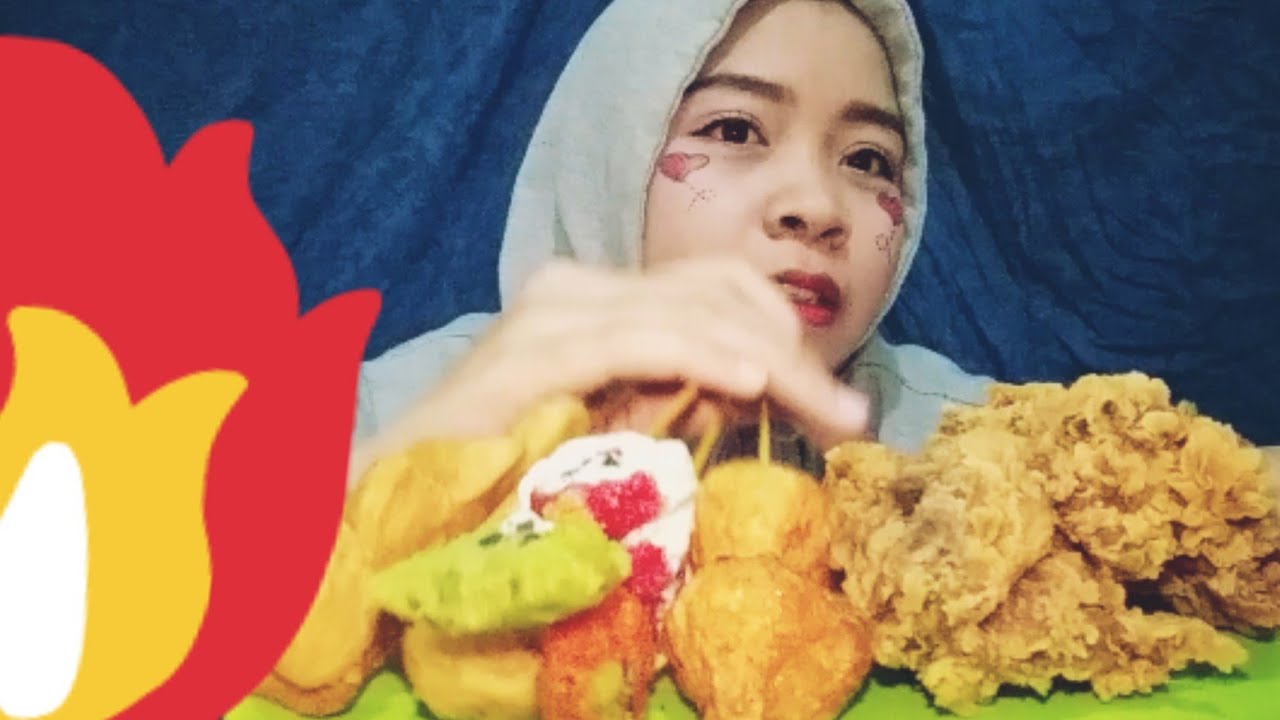 #MUKBANG INDONESIA Mukbang Chicken Crispy|| Mukbang Pemula - YouTube