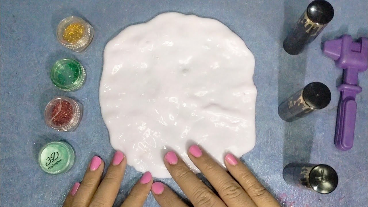LIPSTICKS & SHINE SLIME Mixing into PINK Slime[MoonMakeupSlime] - YouTube